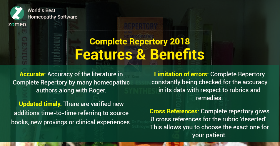Complete Repertory 2018: Features & Benefits – Hompath