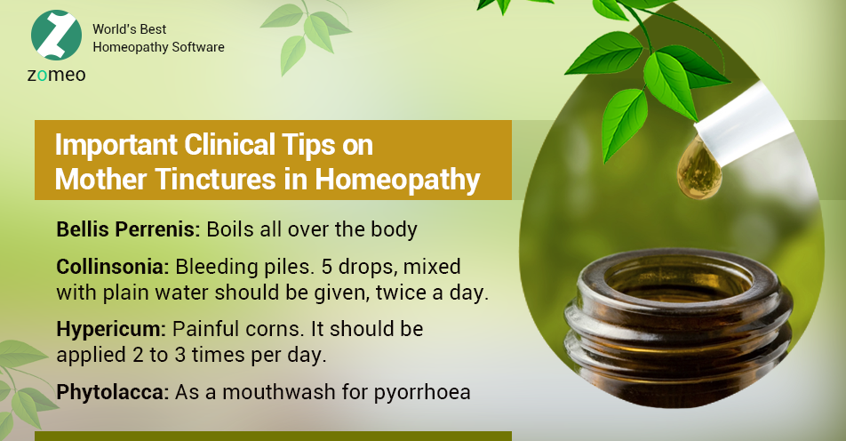 Important Clinical Tips on Mother Tinctures in Homeopathy – Hompath
