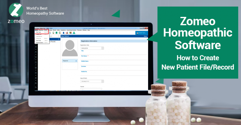 Zomeo Homeopathic Software: How to Create New Patient File/ Record – Hompath