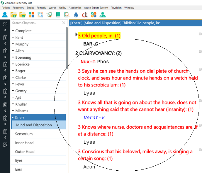 Knerr’s Repertory – Mind Rubrics – Hompath